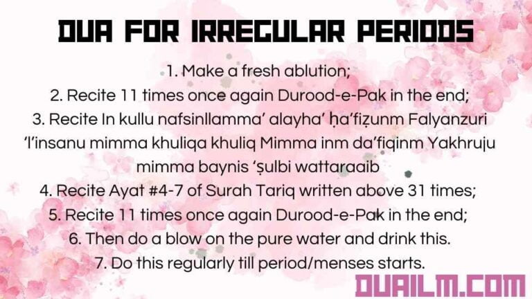Dua For Irregular Periods: A Powerful Remedy for Solving Menstrual ...