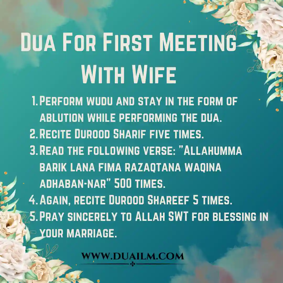Amazing Husband Wife Dua For First Meeting With Wife